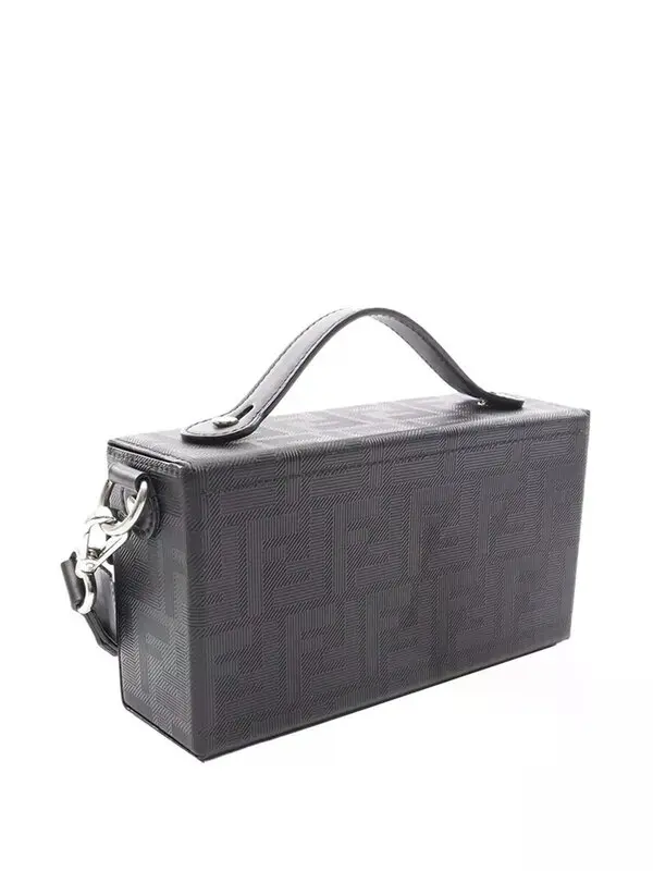 Fendi 2010-2026 Zucca Leather Soft Trunk Baguette Satchel