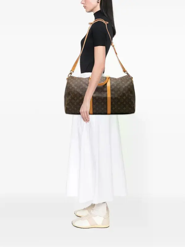 LOUIS VUITTON Monogram Keepall Bandouliere 50 Travel Bag