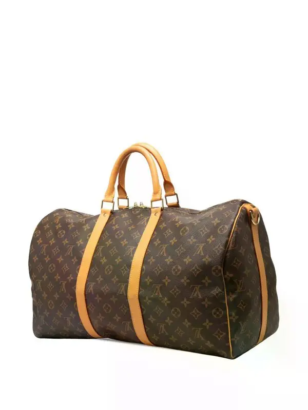 LOUIS VUITTON Monogram Keepall Bandouliere 50 Travel Bag