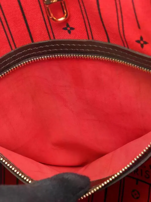 LOUIS VUITTON Damier Ebene Neverfull Mm Tote Bag