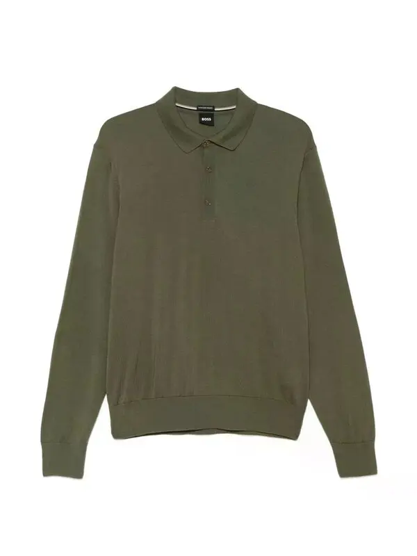 BOSS Long-sleeve Polo Shirt - Green