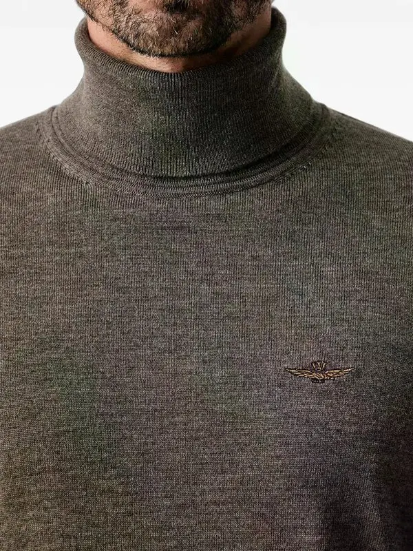 AERONAUTICA MILITARE Roll-neck Embroidered-logo Sweater