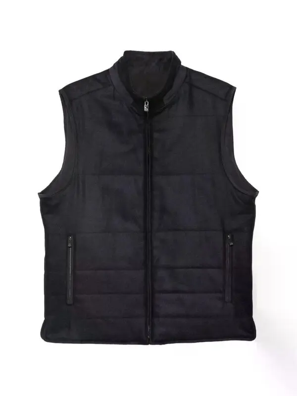 Corneliani Quilted Design Gilet - Blue