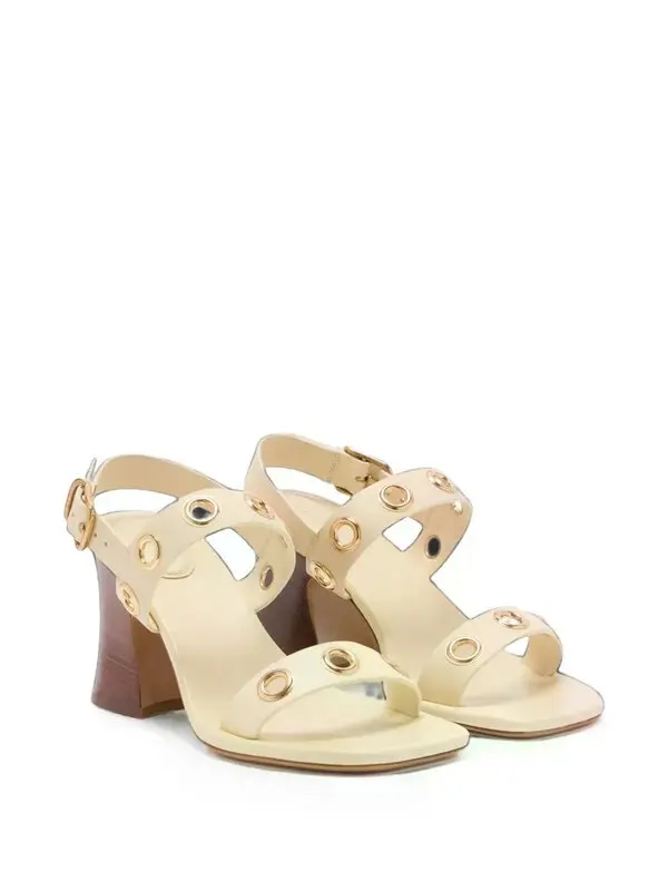 Chloé Eyelet-embellished Leather Sandals