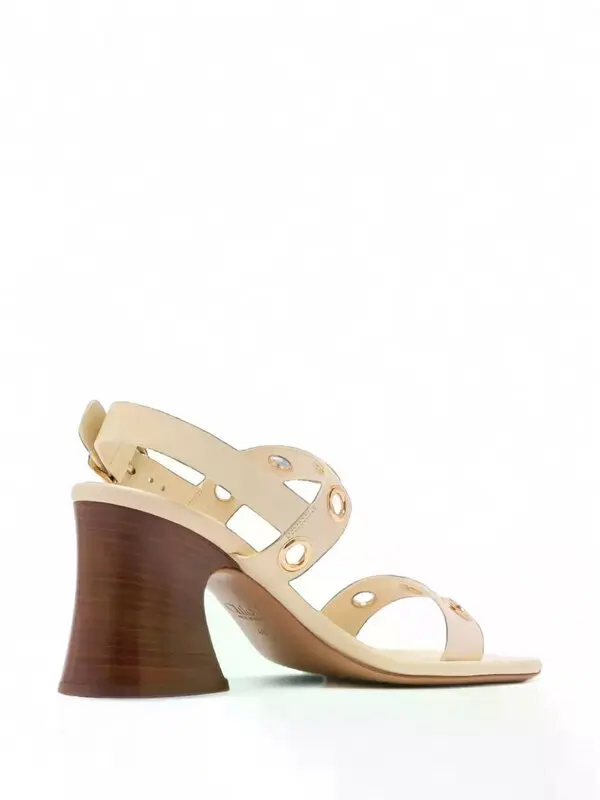Chloé Eyelet-embellished Leather Sandals