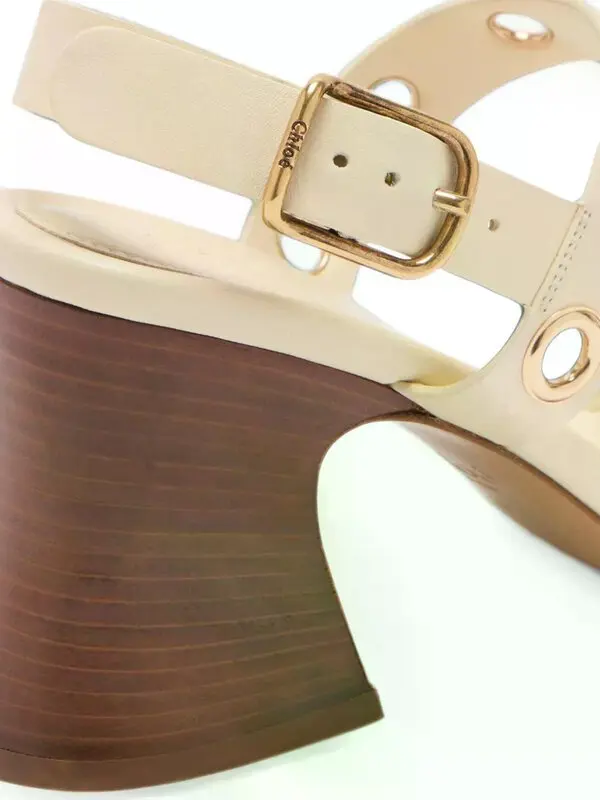 Chloé Eyelet-embellished Leather Sandals