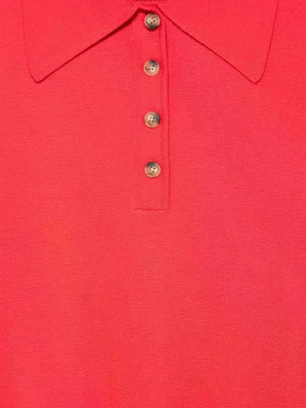 ALEMAIS Rocky Button-placket Polo Top