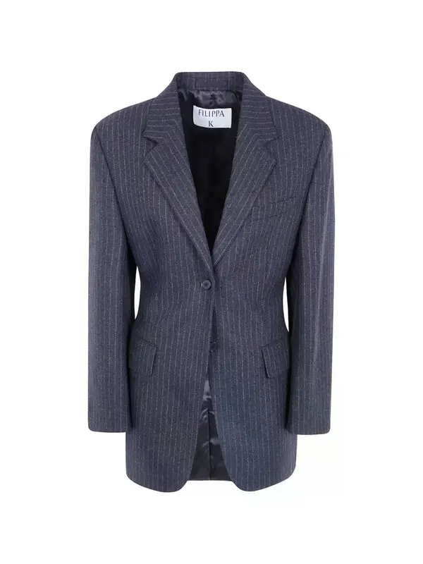 Filippa K Pinstripe Wool Blazer - Blue