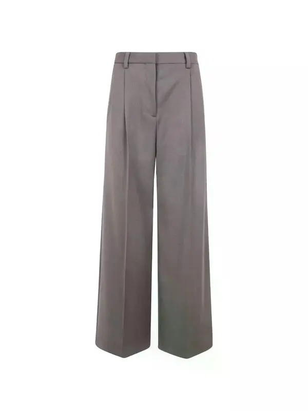 Filippa K Pleated Wide-leg Trousers - Grey
