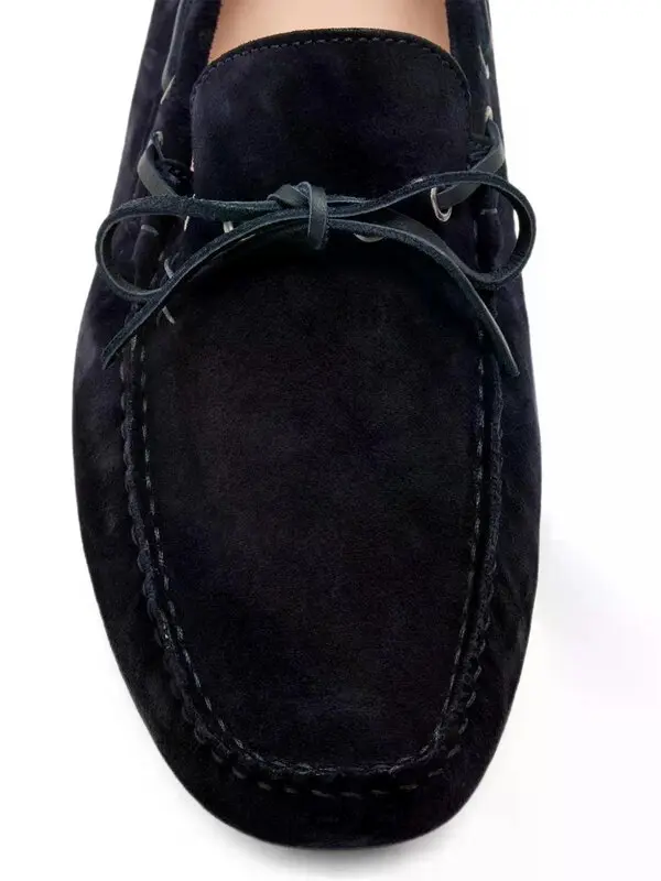 FORSA Bow-detail Suede Loafers