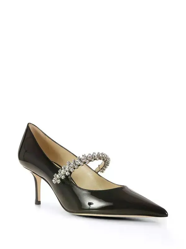 JIMMY CHOO Bing 65 Patent-leather Pumps With Crystals - Black
