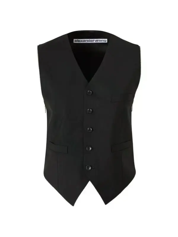 Alexander Wang Zip-detail Waistcoat - Black