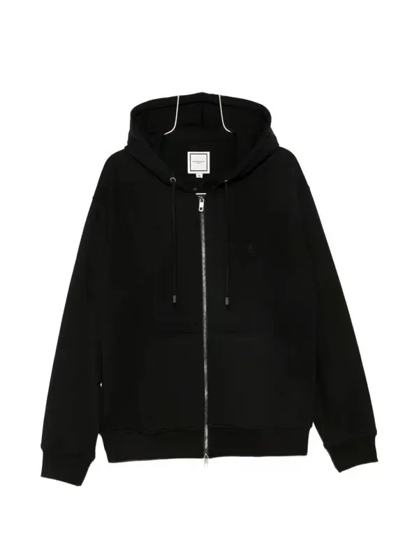 WOOYOUNGMI Logo-patch Zip-up Hoodie - Black