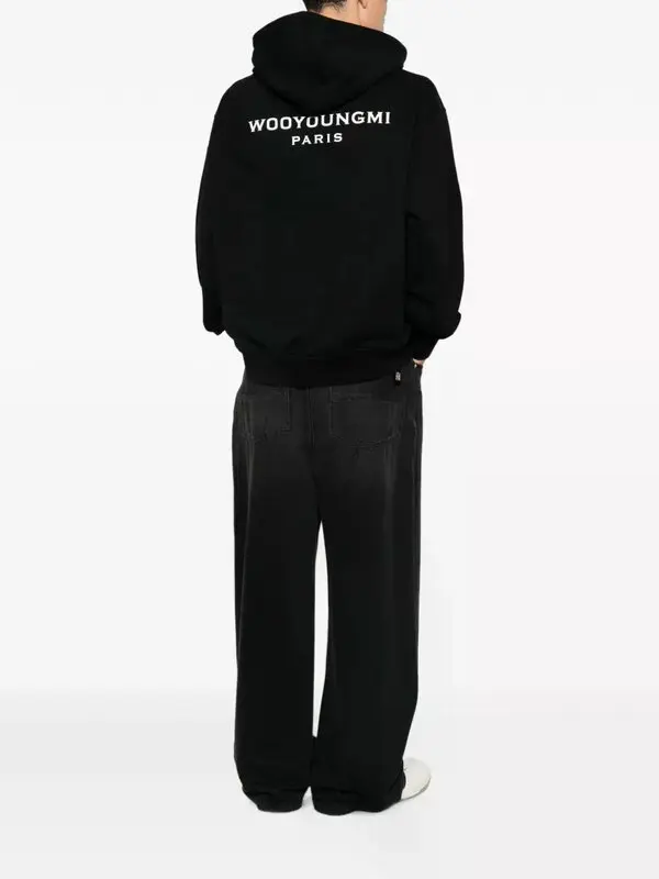 WOOYOUNGMI Logo-patch Zip-up Hoodie