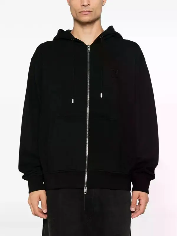 WOOYOUNGMI Logo-patch Zip-up Hoodie