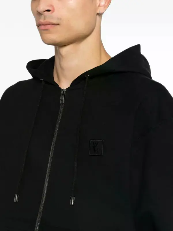 WOOYOUNGMI Logo-patch Zip-up Hoodie