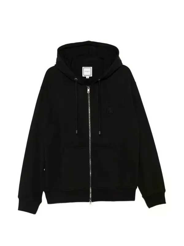 WOOYOUNGMI Logo-patch Zip-up Hoodie - Black