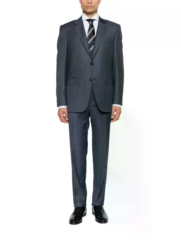 Canali Single-breasted Notched-lapels Suit - Blue