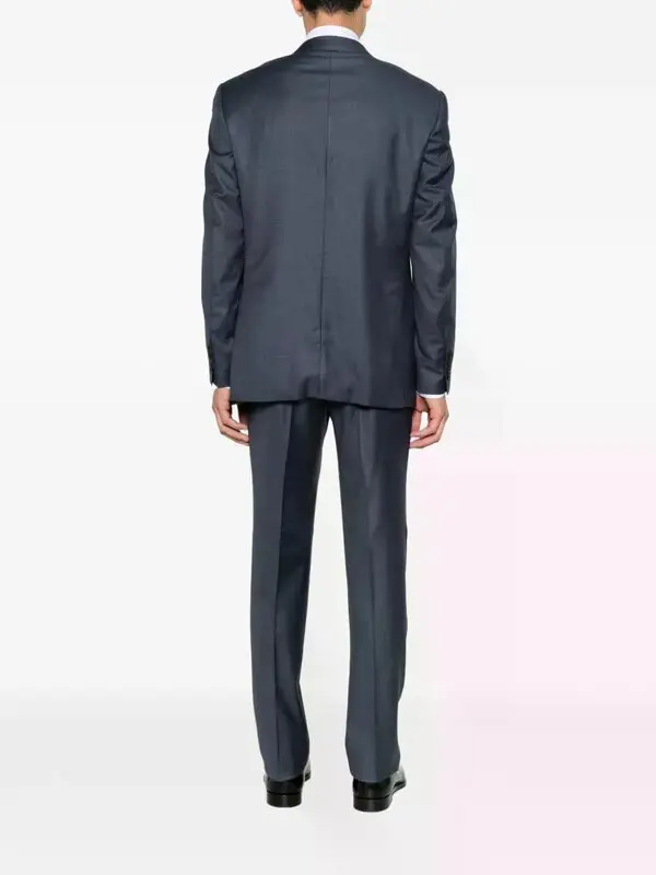 Canali Single-breasted Notched-lapels Suit - Blue