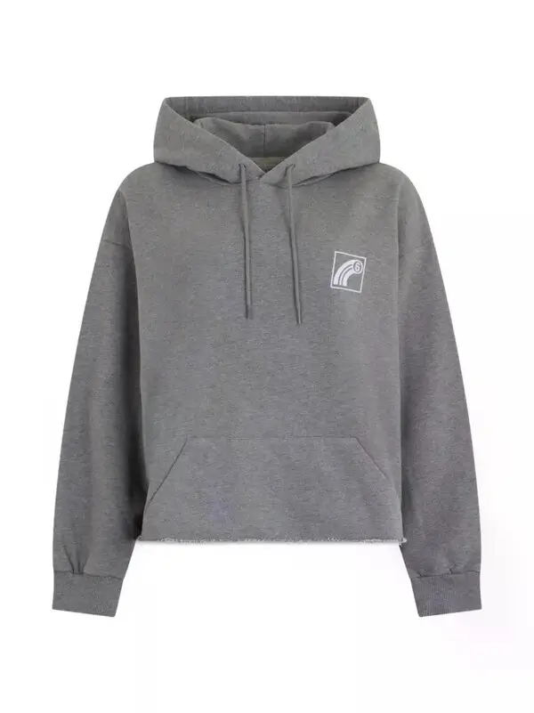 MAISON MARGIELA Graphic-print Raw-cut Hoodie