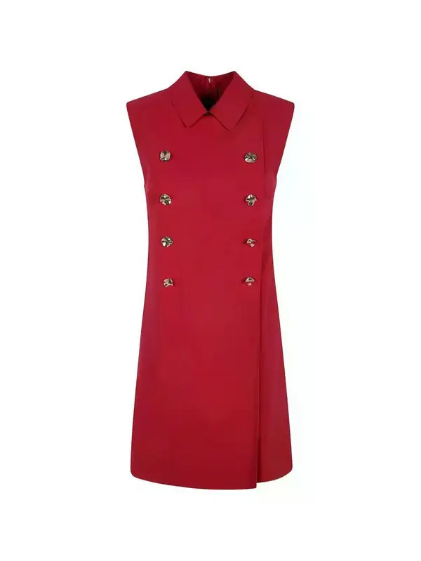Chiara Boni La Petite Robe Double-breasted Sleeveless Mini Dress