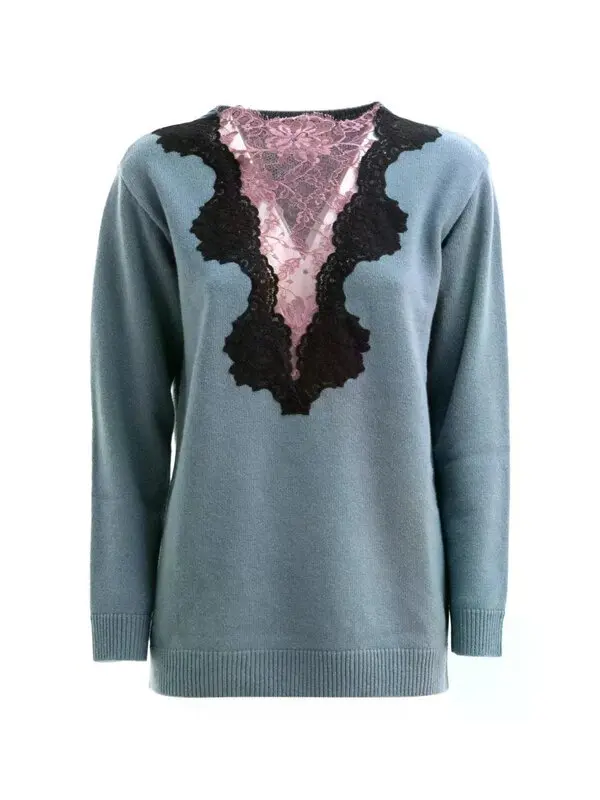 Valentino Garavani Lace-panelled Sweater