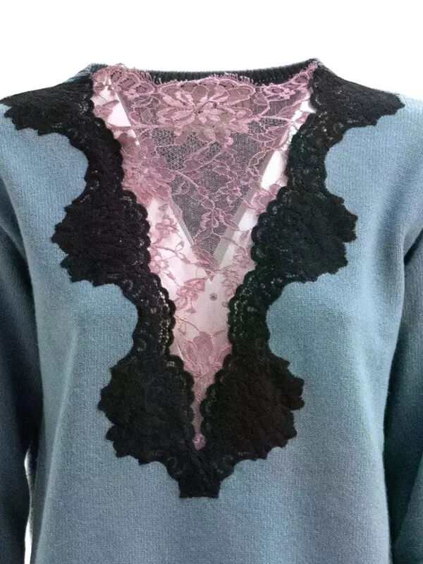 Valentino Garavani Lace-panelled Sweater