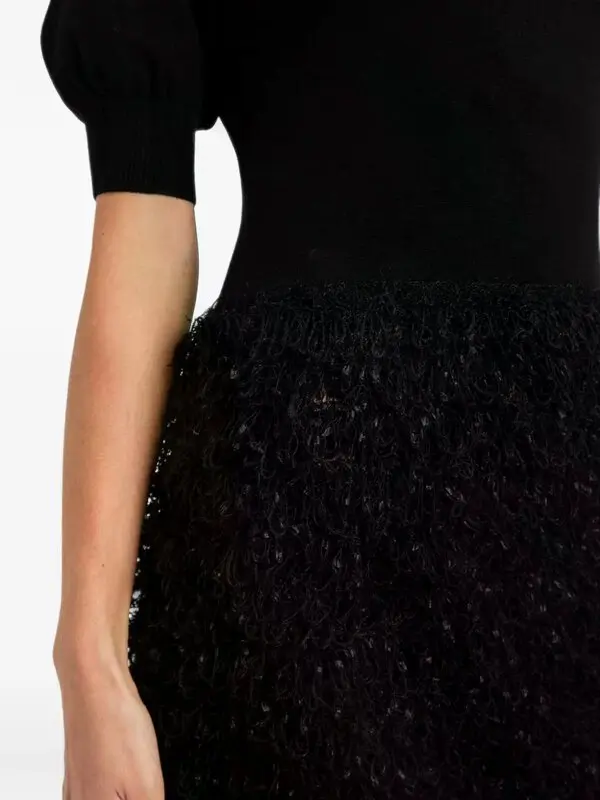 TWINSET Puff-sleeve Mini Dress - Black