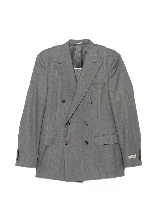 Canali Double-breasted Pinstripe Suit - Grey