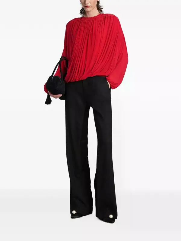 Magda Butrym Ruched Long-sleeve Blouse