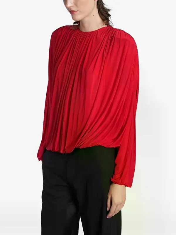Magda Butrym Ruched Long-sleeve Blouse