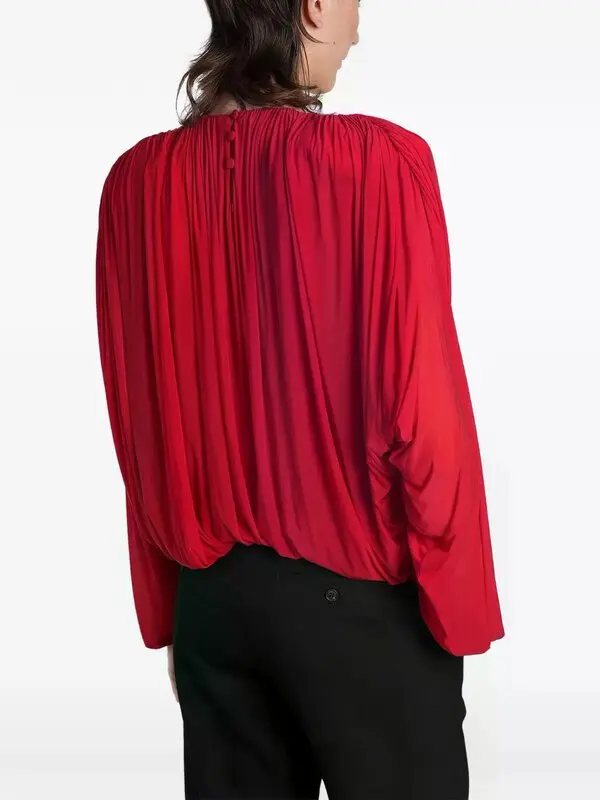 Magda Butrym Ruched Long-sleeve Blouse