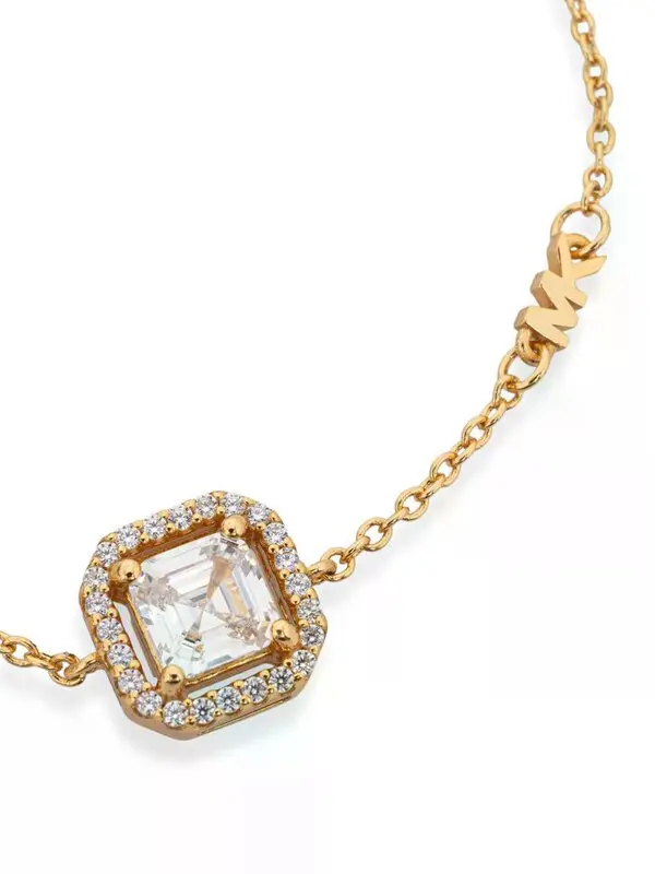 Michael Kors Precious Metal-plated Sterling Silver Pavé Slider Bracelet
