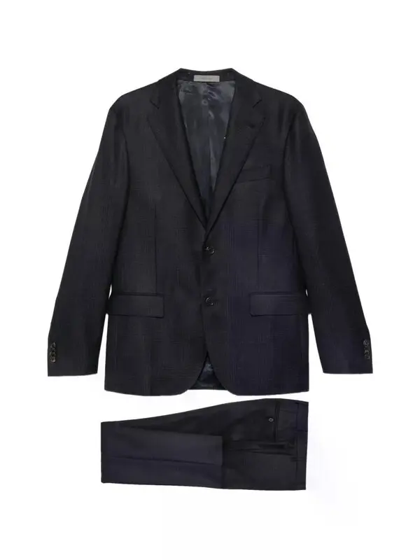 Corneliani Check-pattern Single-breasted Suit - Blue