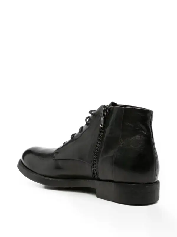 LEQARANT Lace-up Leather Ankle Boots