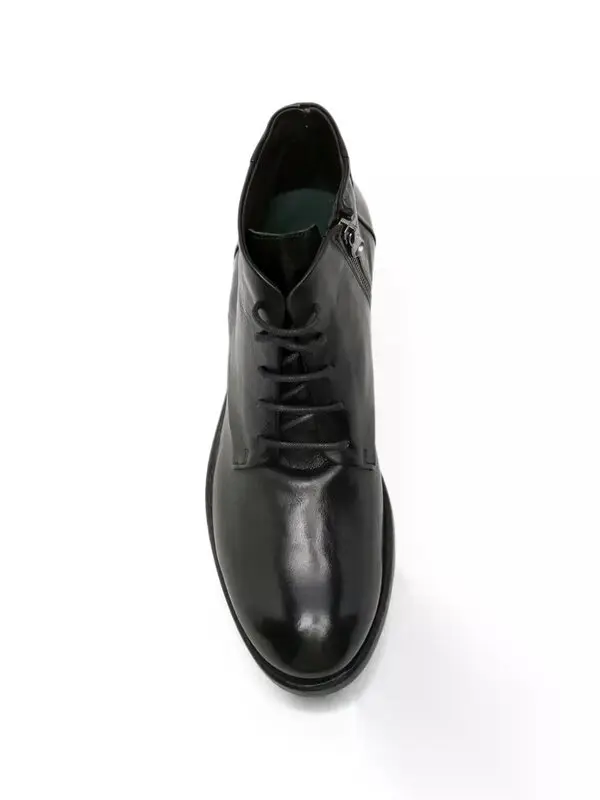 LEQARANT Lace-up Leather Ankle Boots