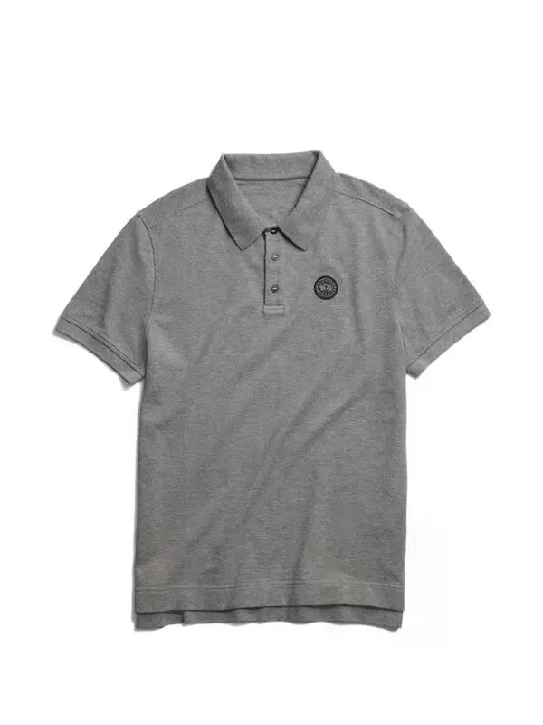 Canada Goose Logo-patch Cotton Polo Shirt - Grey