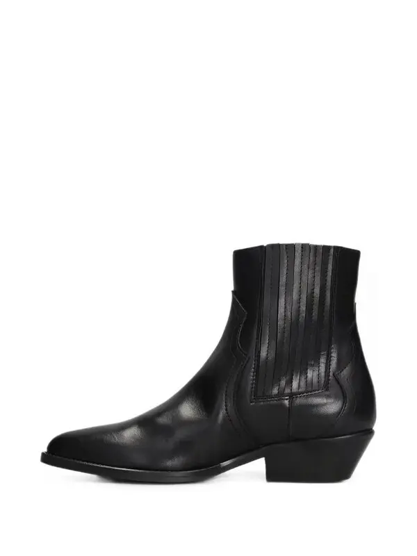 JULIE DEE Panelled Leather Boots