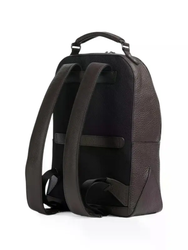 THE BRIDGE Manfredi Pebbled Leather Backpack