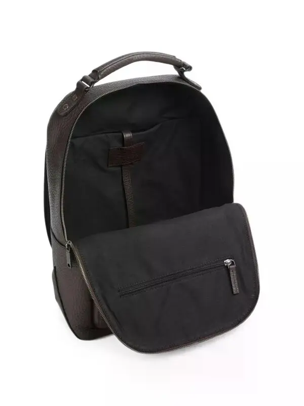 THE BRIDGE Manfredi Pebbled Leather Backpack