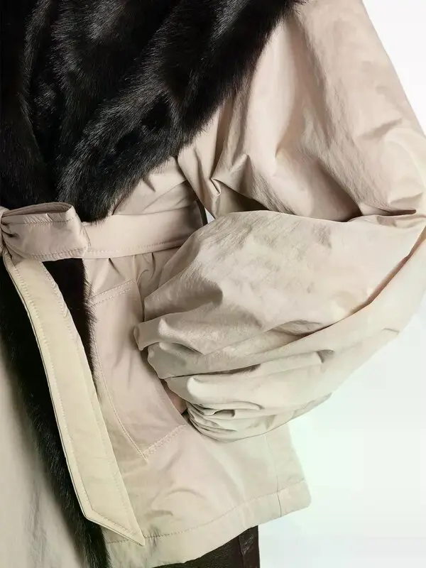 Magda Butrym Faux-fur-collar Belted Coat