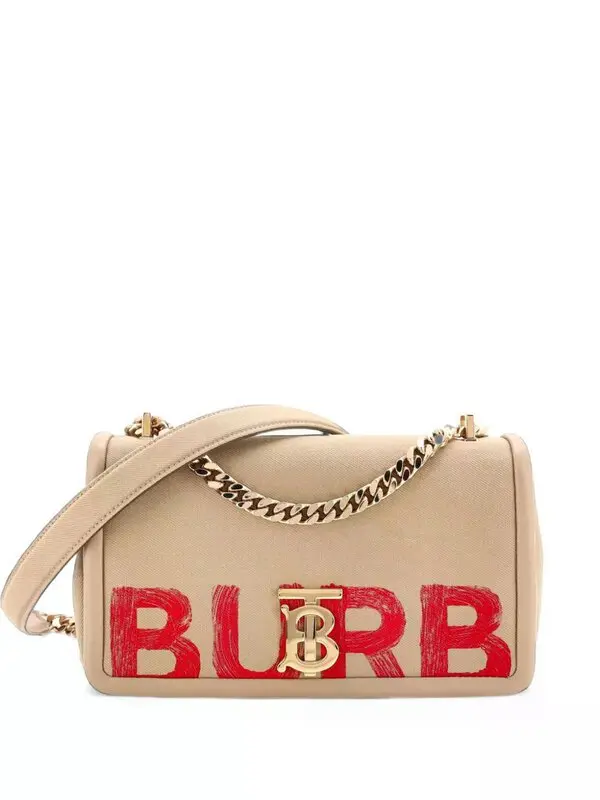 Burberry Lola Printed Canvas Small Shoulder Bag - Neutrals