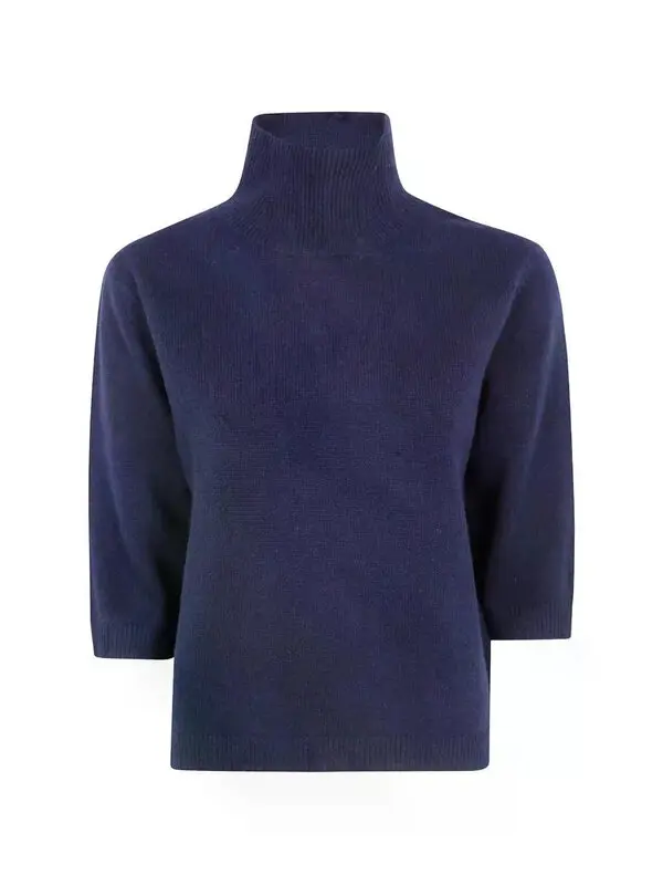 JCSOPHIE Roll-neck Short-sleeve Fine-knit Top