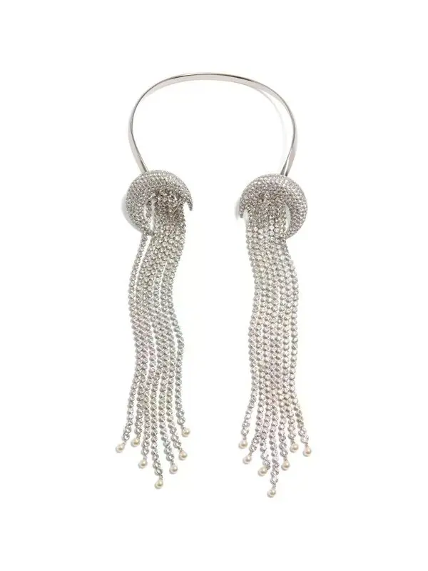 Valentino Garavani Kabarett Crystal-embellished Necklace - Silver