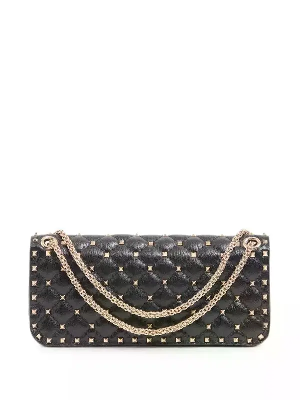 Valentino Garavani Rockstud Spike Medium Shoulder Bag In Kidskin - Black