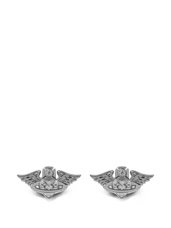 VIVIENNE WESTWOOD Galena Crystal-embellished Earrings - Silver