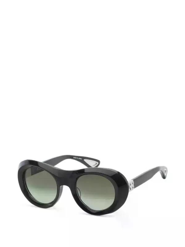 BUGATTI Round Frame Sunglasses With Logo Plaque - Black