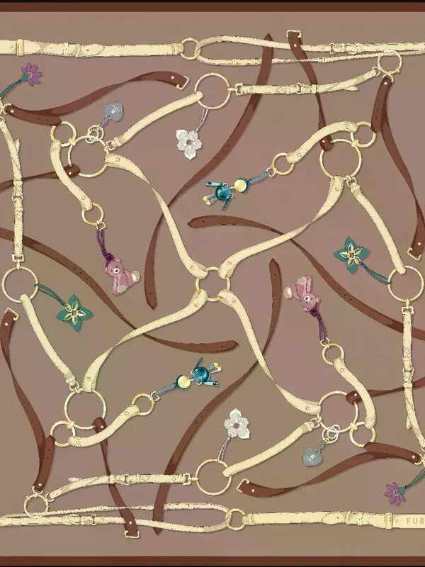 Furla Tortona Belt-print Scarf - Neutrals
