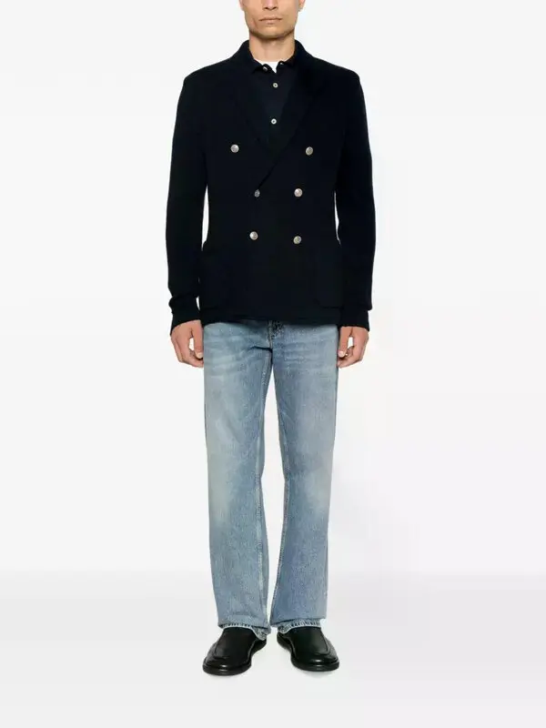 Eleventy Button-down Long-sleeve Shirt - Blue
