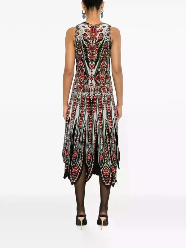 Roberto Cavalli Graphic Printed Midi Dress